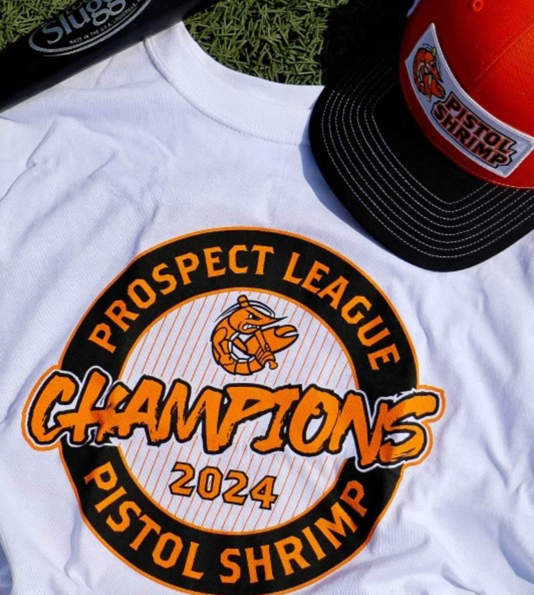 2024 Prospect League Pistol Shrimp Champions T-Shirt | Pistol Shrimp ...